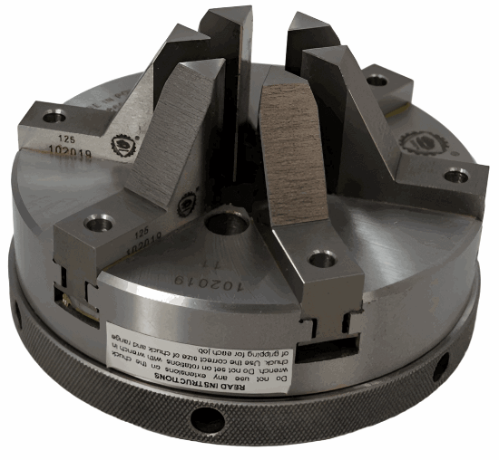 Bison 5" 6-Jaw Super Precision LEVER Scroll Chuck Flat Back 3866-5 ...