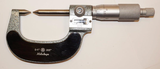 New Old Stock Mitutoyo 0-1" 45 Degree Point Digital Micrometer. 0.001"