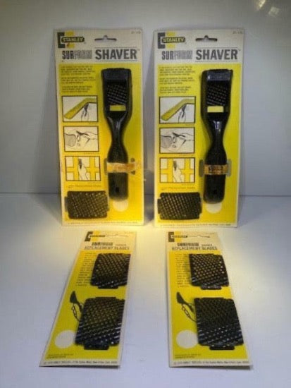 2 New OLD Stock Circa 1978 Stanley Surform SHAVER PLUS & Extra Replace